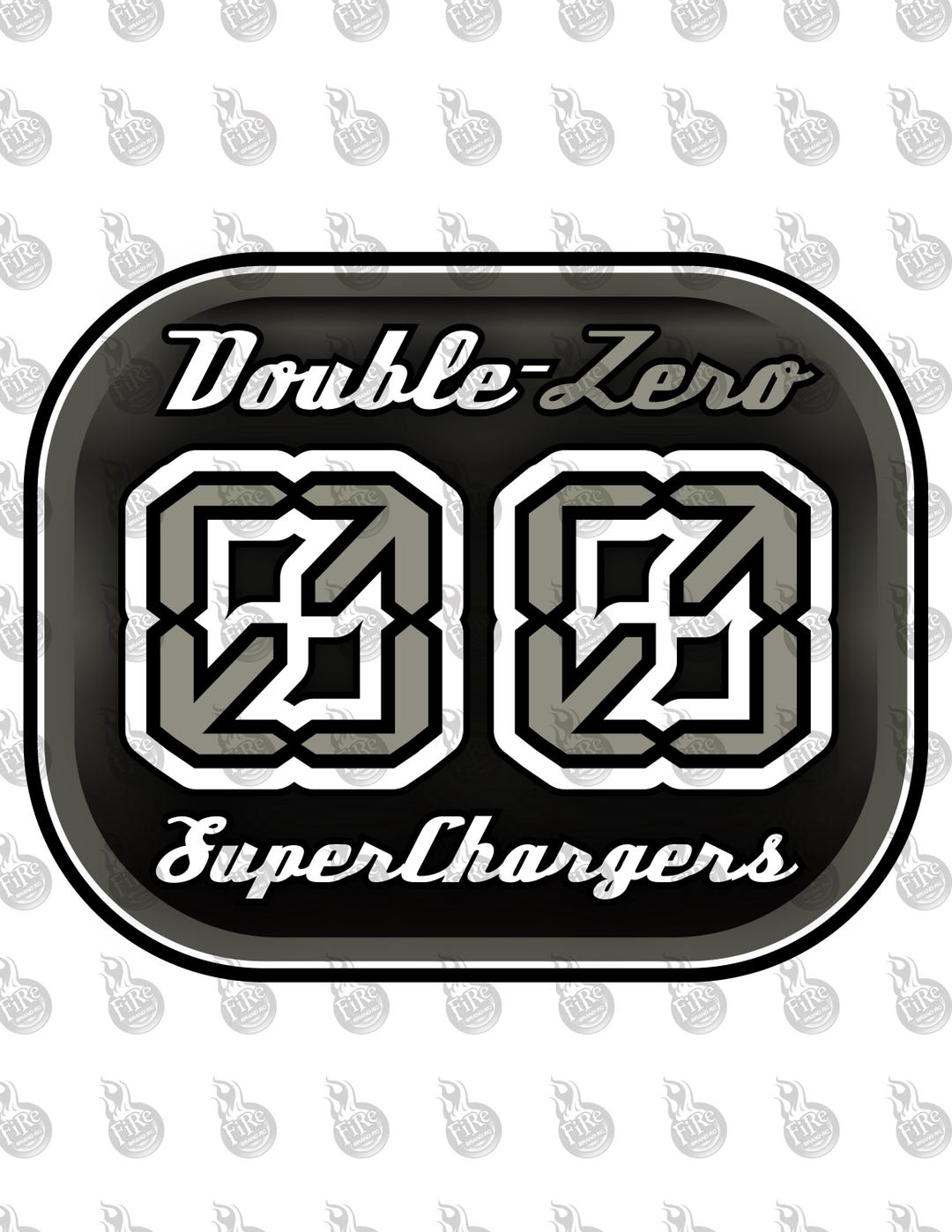 Double Zero Supercharger Black and White Personalized Exclusive Instant ...