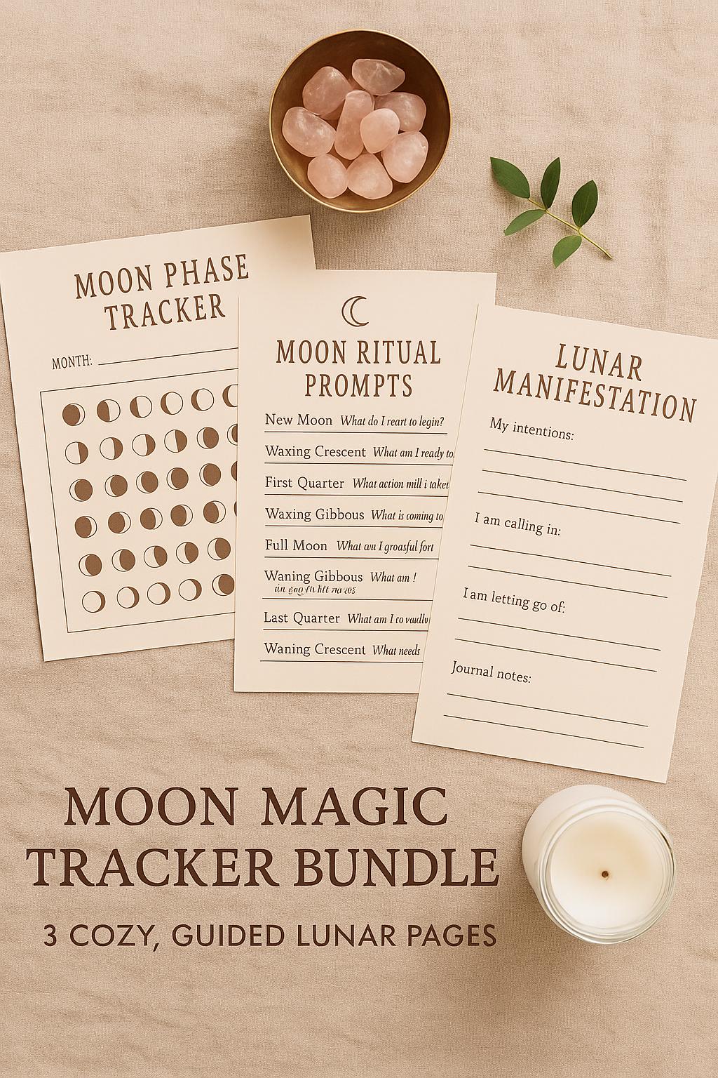 Moon Phase Tracker Printable | Lunar Manifestation Journal Pages ...