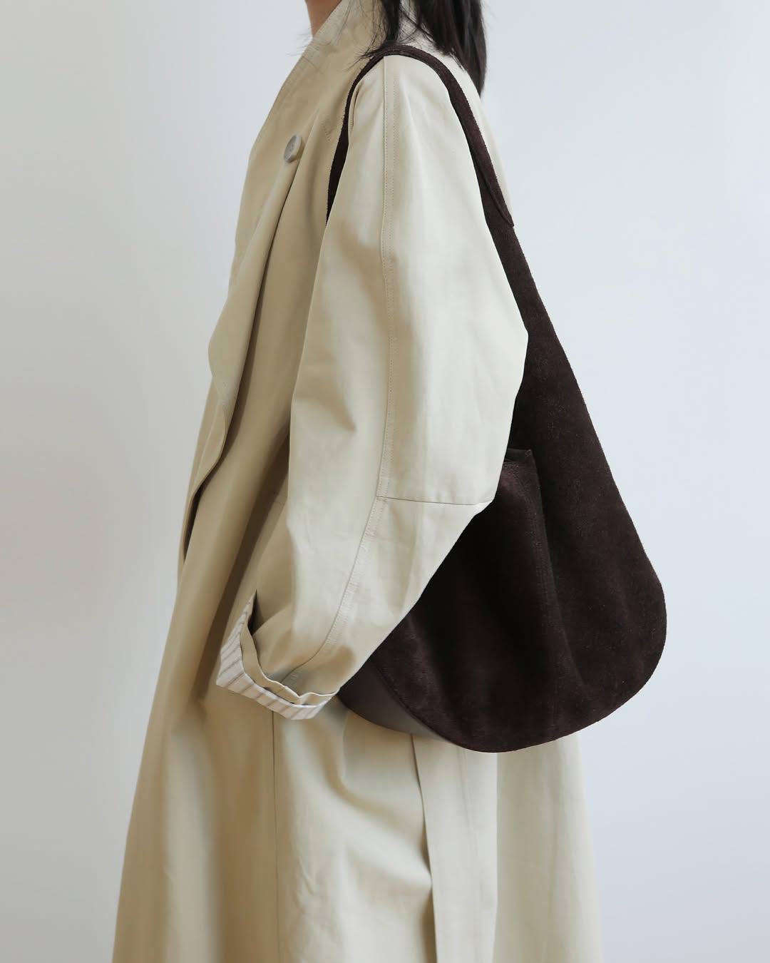 Handmade Suede Shoulder Bag, Minimalist Hobo Tote, Soft Brown Everyday ...