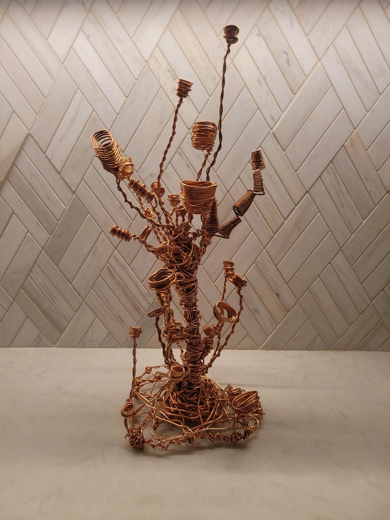 Handcrafted Copper Wire Tree Sculpture--unique Wire Art Home Decor - Etsy