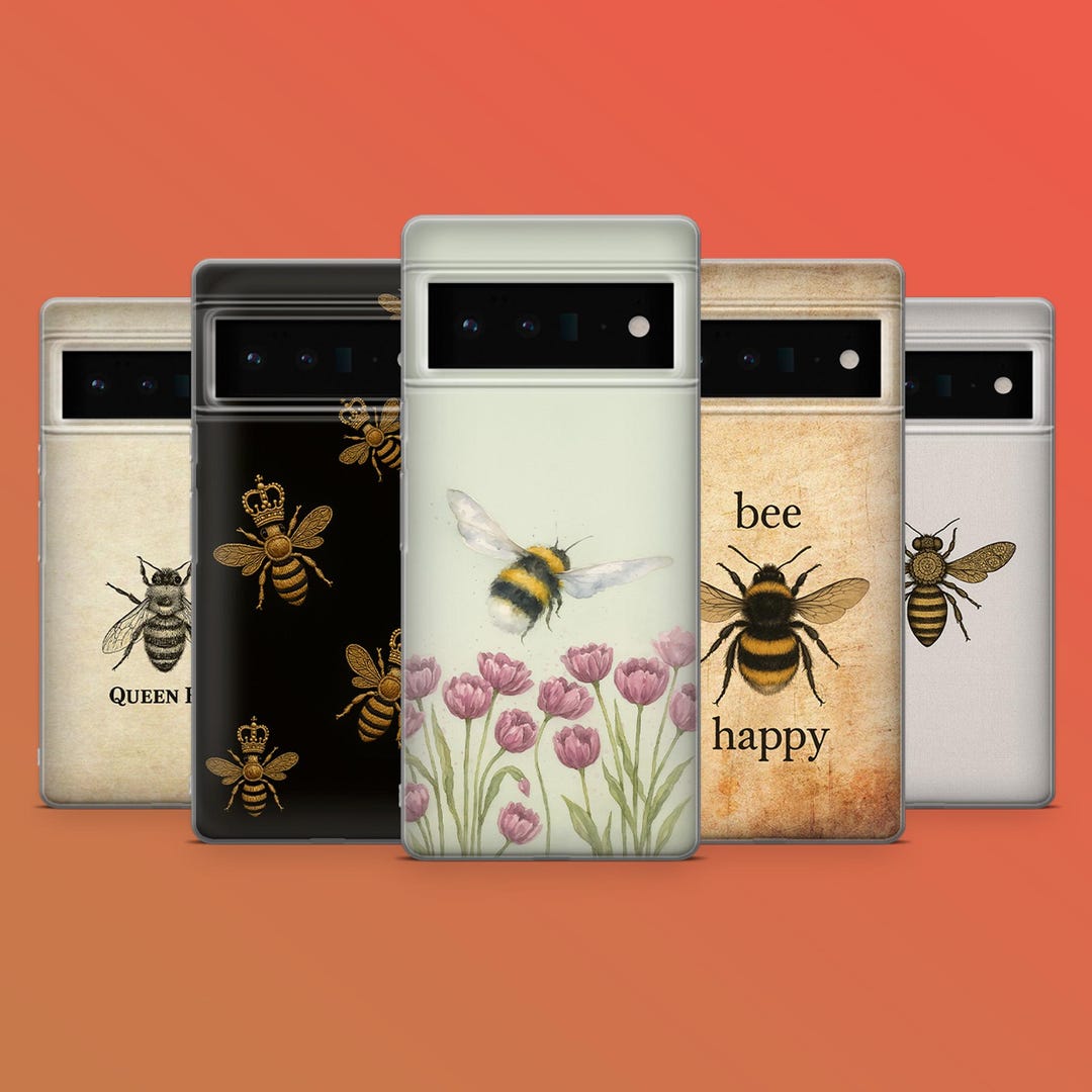 Queen Bee Phone Case Tulip Bumble Bee Cover for iPhone 16pro, 15, 14 ...
