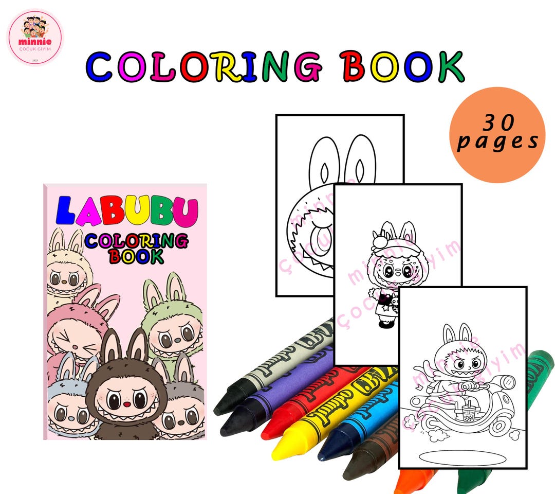Labubu Coloring Book: 30 Funny Printable Pages (digital Download) - Etsy