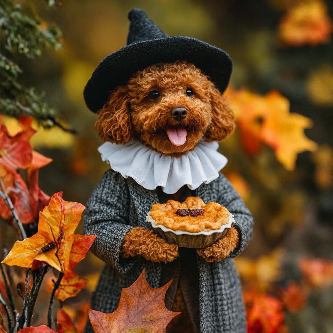 Custom Thanksgiving Pet Portrait, Festive Fall Decor (digital Download ...