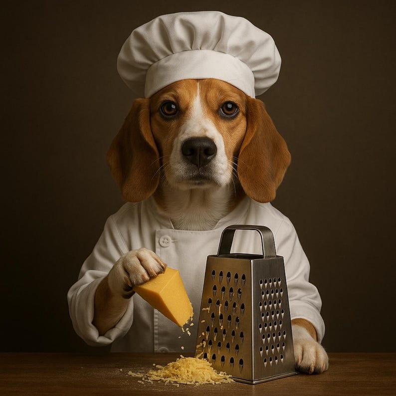 Custom Chef Dog Portrait: Funny Kitchen Pet Art (digital Download A4 ...