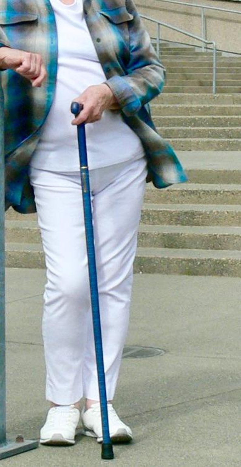 Navy Blue Designer Fabric Cane, Limited Edition Fashion Walking Aid - Etsy