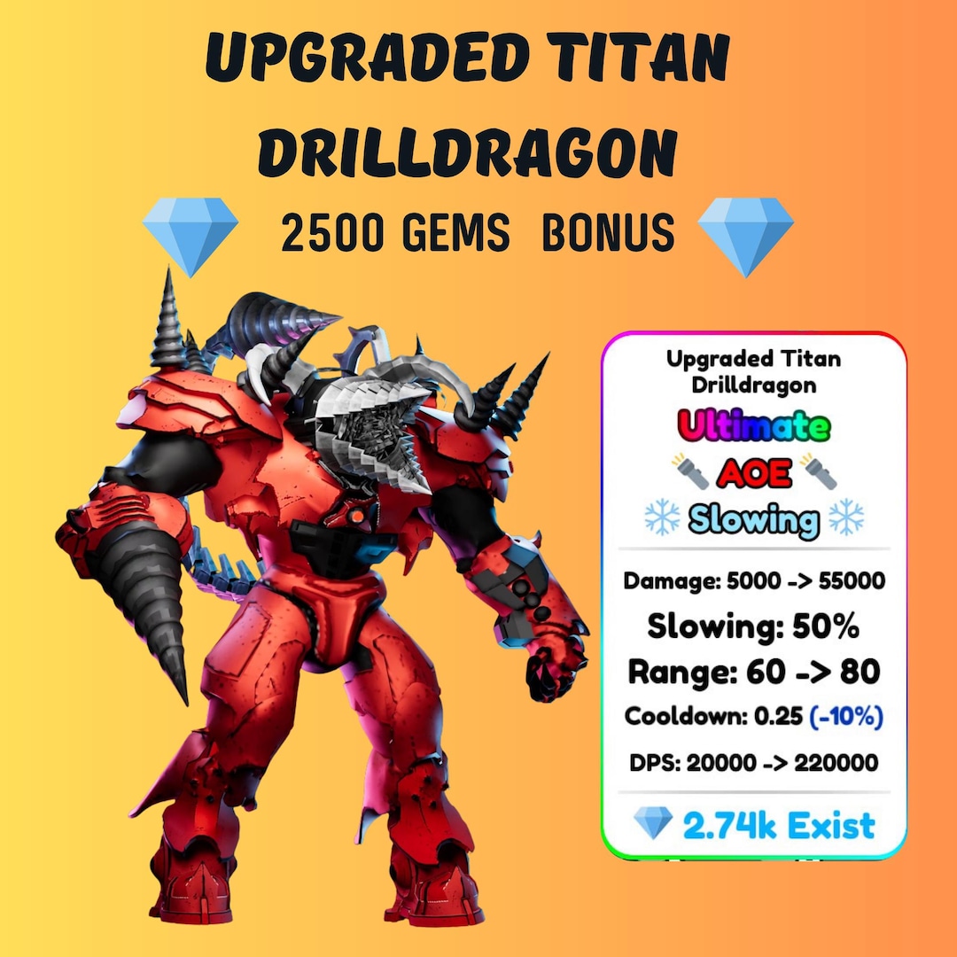 Ultimate - Upgraded Titan Drilldragon | Toilet Tower Defense TTD ...