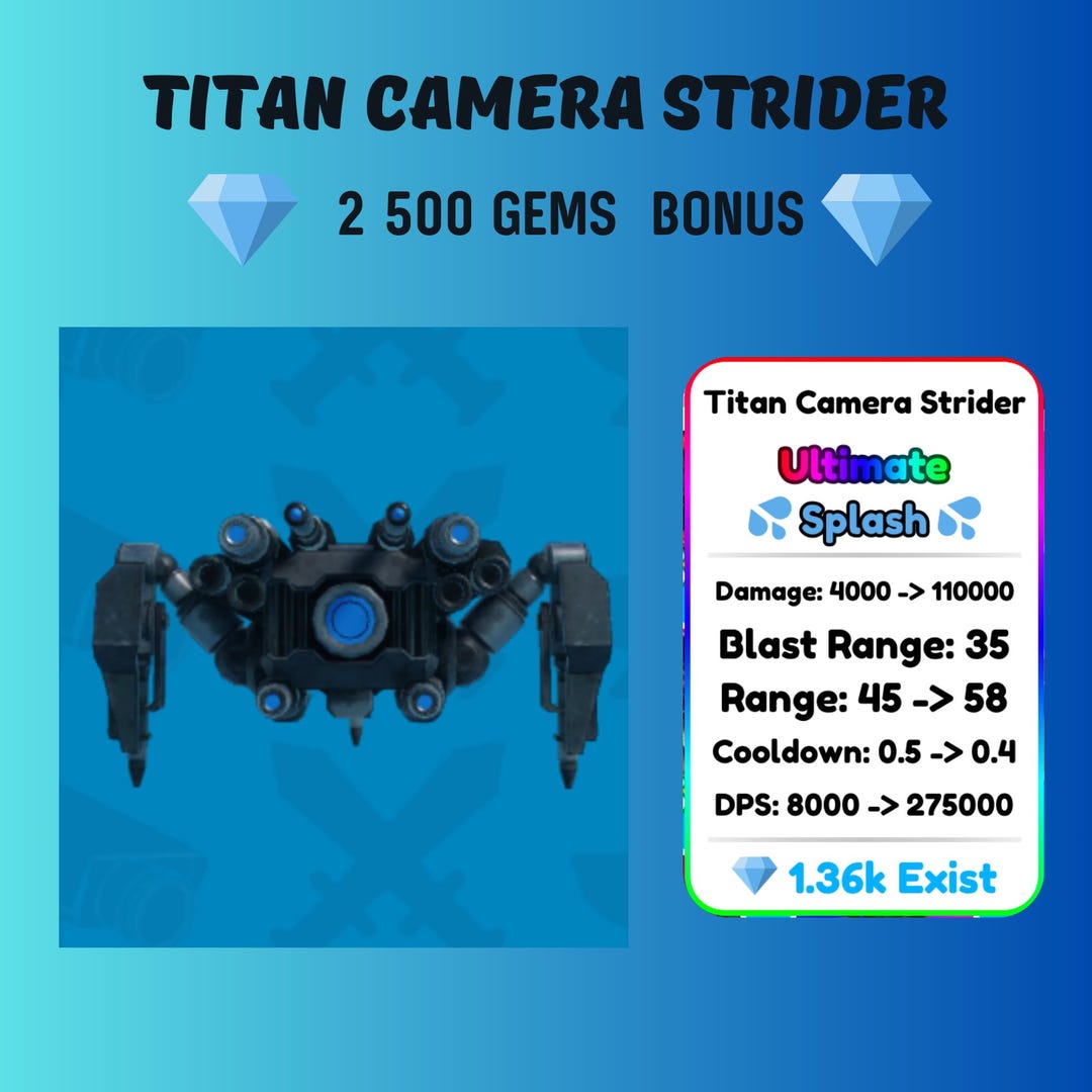 Ultimate ~ Titan Camera Strider| Toilet Tower Defense TTD | Roblox ...