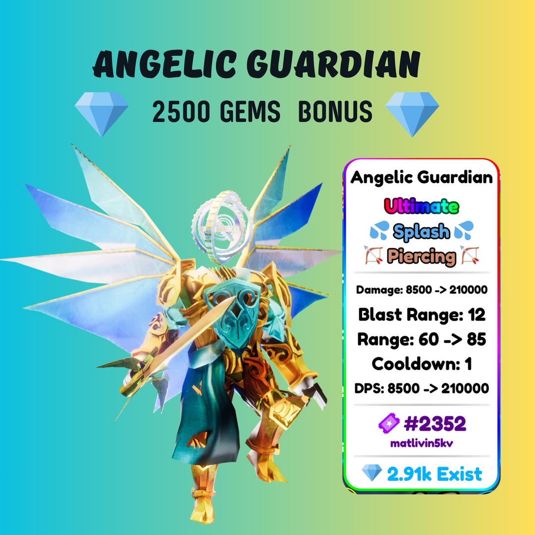 Ultimate ~ Angelic Guardian| Toilete Tower Defense TTD | Roblox | Units ...