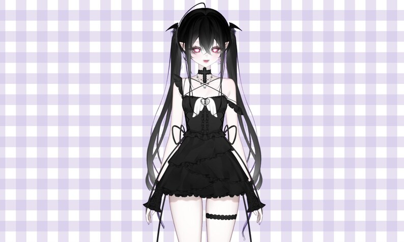 Ready-to-stream Female Vtuber Model: Gothic Anime Avatar - Etsy Australia