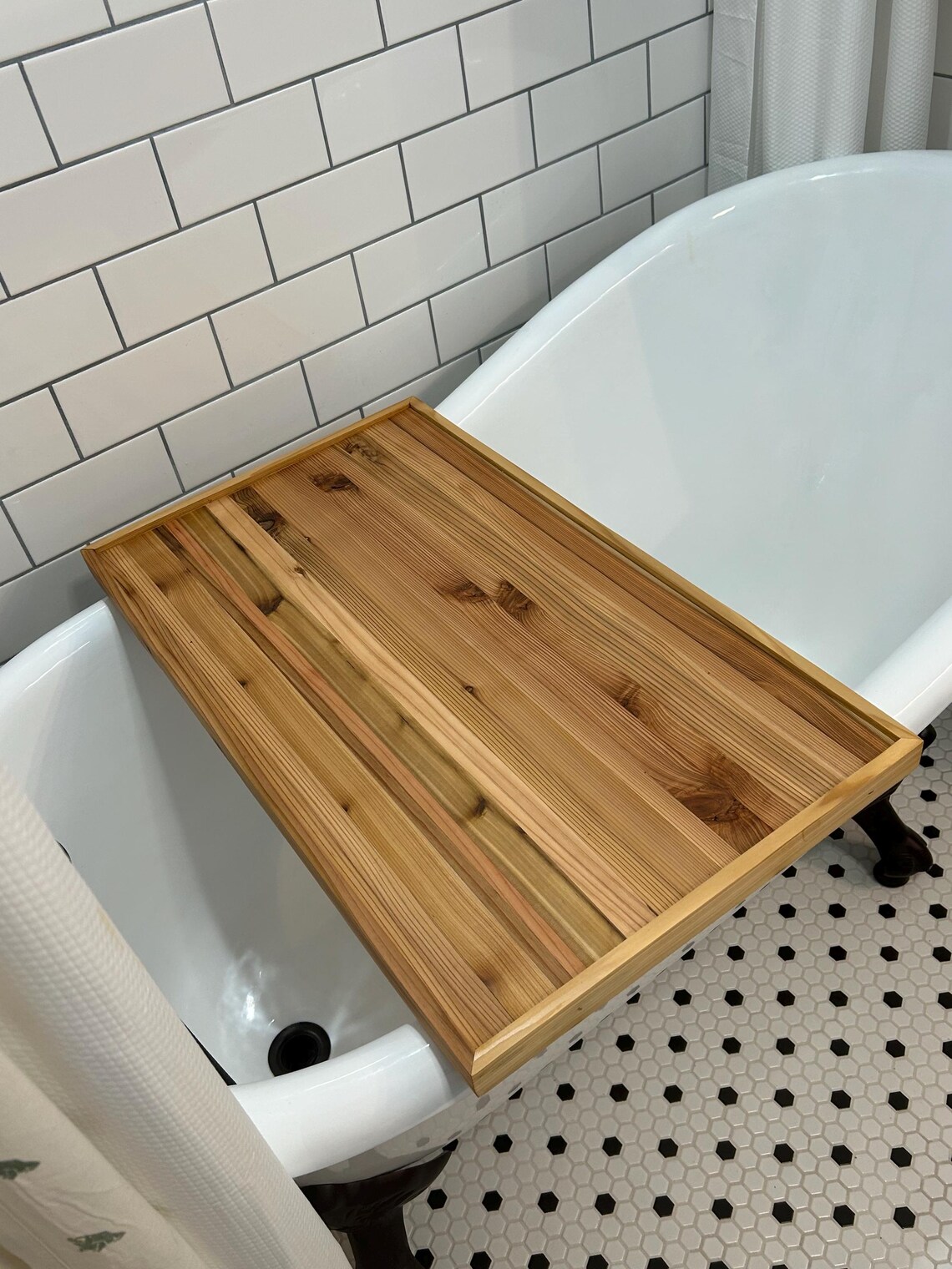 Finished Cedar Bath Tub Caddy for Clawfoot Tubs - Etsy
