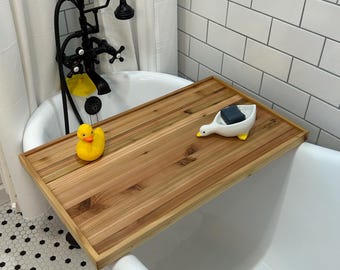 Finished Cedar Bath Tub Caddy for Clawfoot Tubs - Etsy
