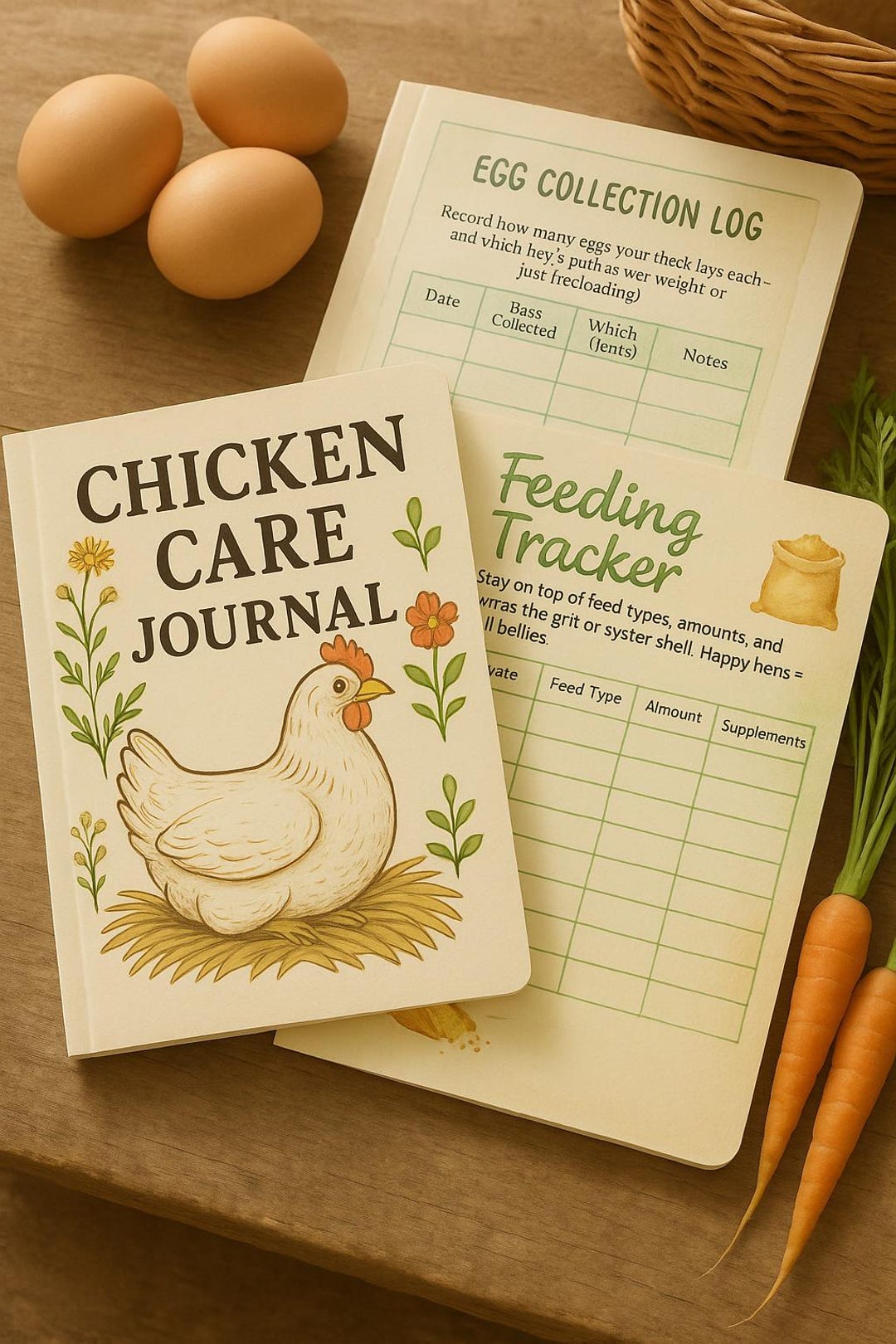 Printable Chicken Care Journal | Backyard Flock Logbook | Egg Tracker ...