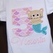 Merkitty Mercat Birthday Shirt Purple - Mermaid Cat Kitty - Name - ANY ...