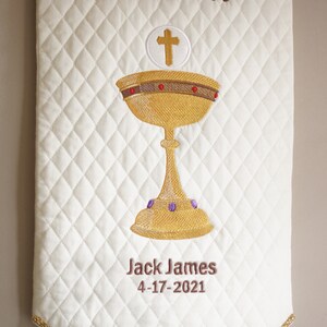 Personalized First Communion Banner - Embroidered - First Holy ...