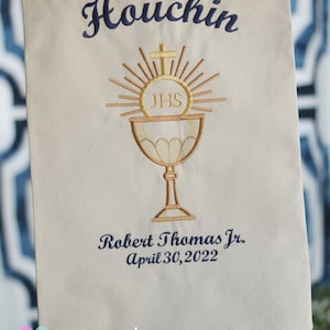 Personalized First Communion Banner - Embroidered - First Holy ...