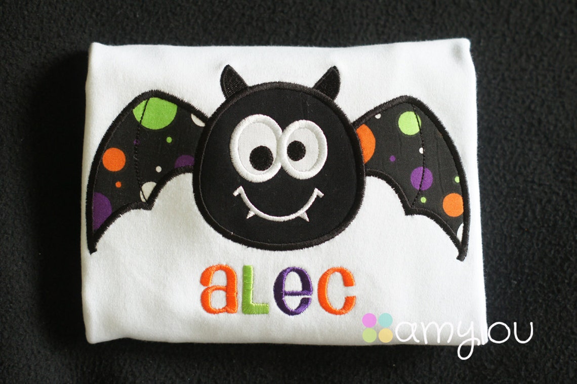 Personalized Bat Toddler Tee Shirt Black With Multi-colored - Etsy