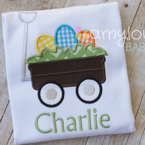 Easter Egg Wagon Personalized BODYSUIT Boy Baby's First Easter - Etsy