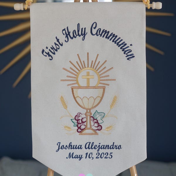 First Communion Embroidery - Etsy