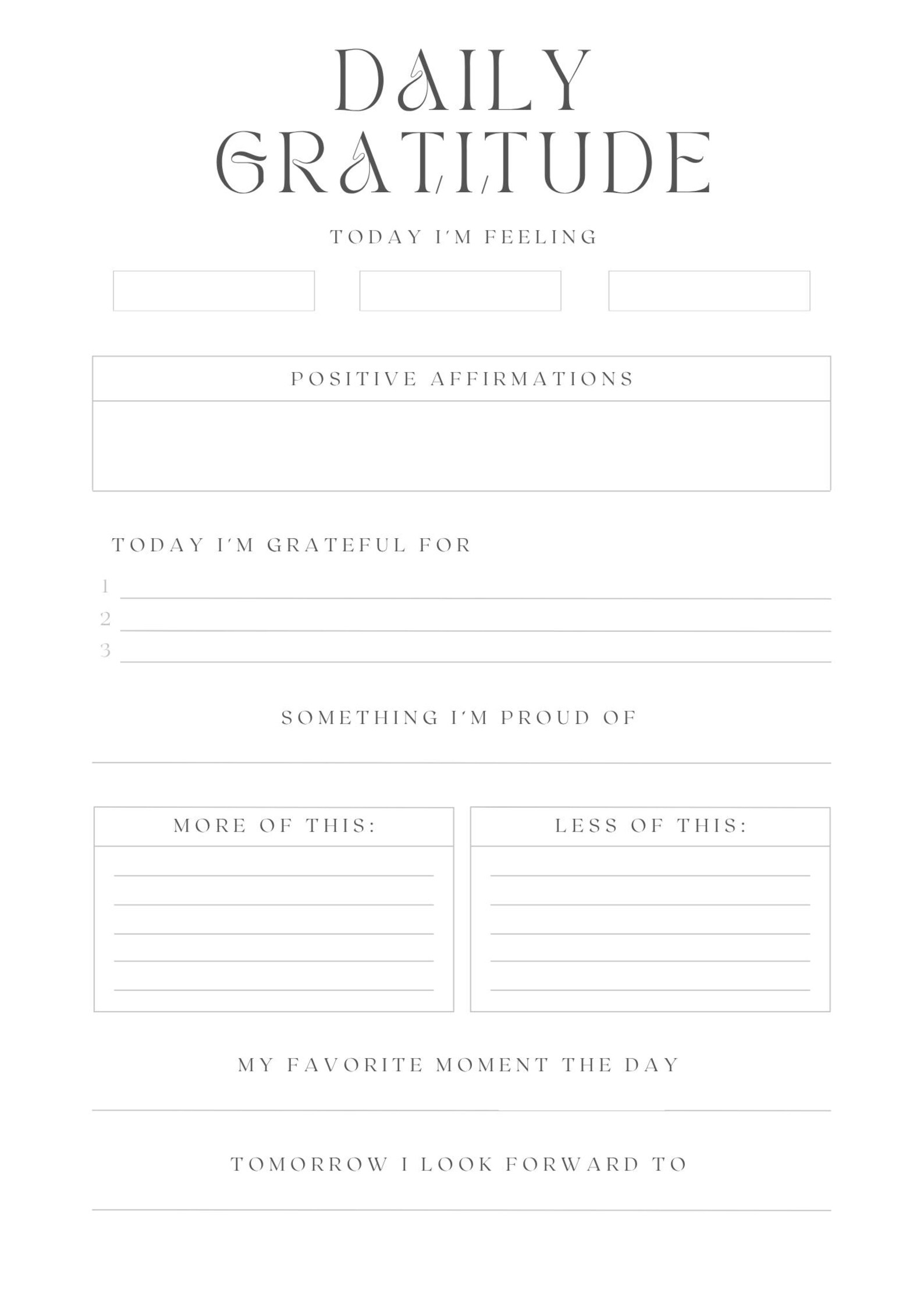 Gratitude Journal RM | Self-care Journal PDF | Daily Reflection ...