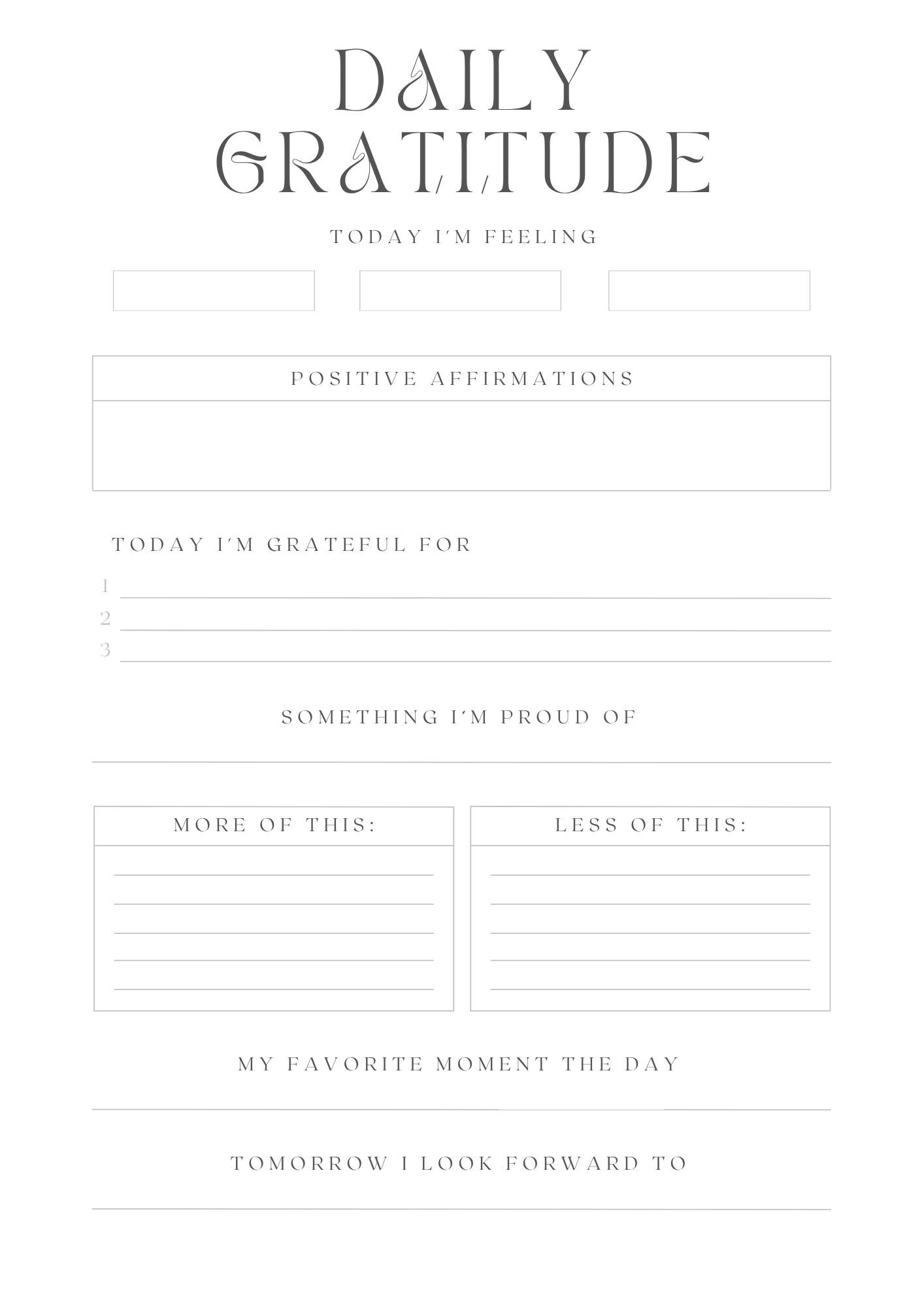 Gratitude Journal RM | Self-care Journal PDF | Daily Reflection ...