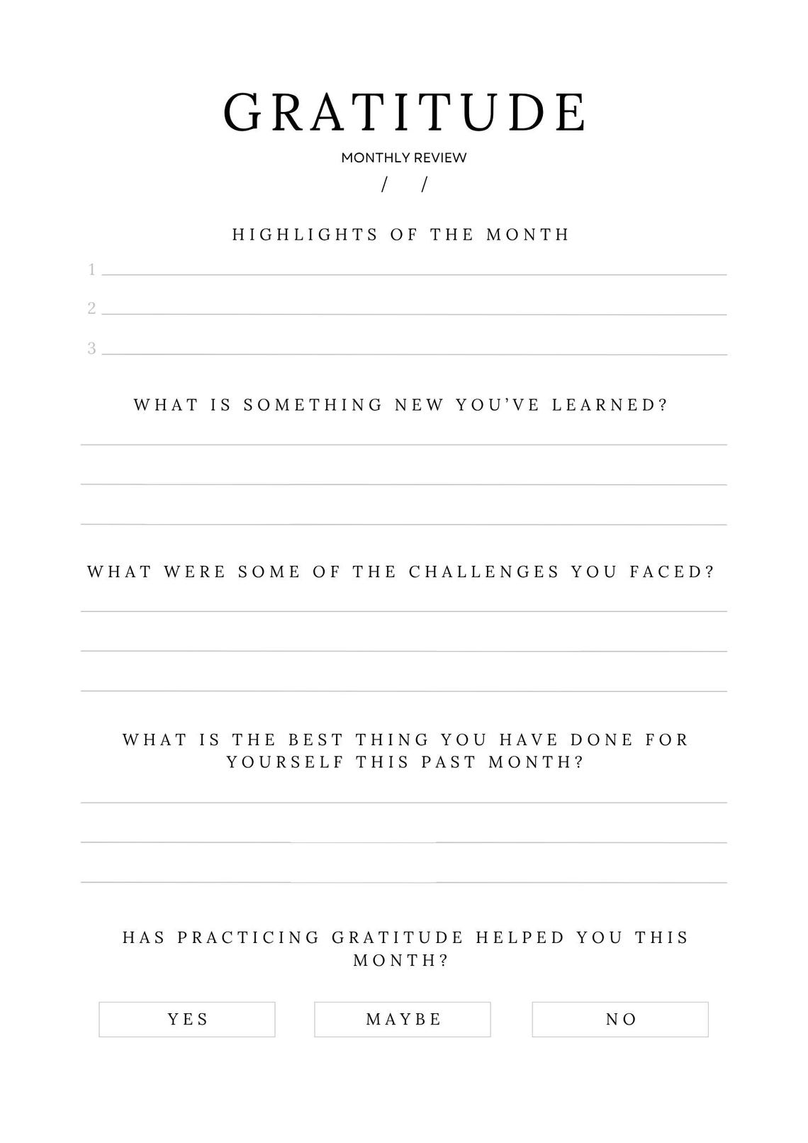 Gratitude Journal RM | Self-care Journal PDF | Daily Reflection ...