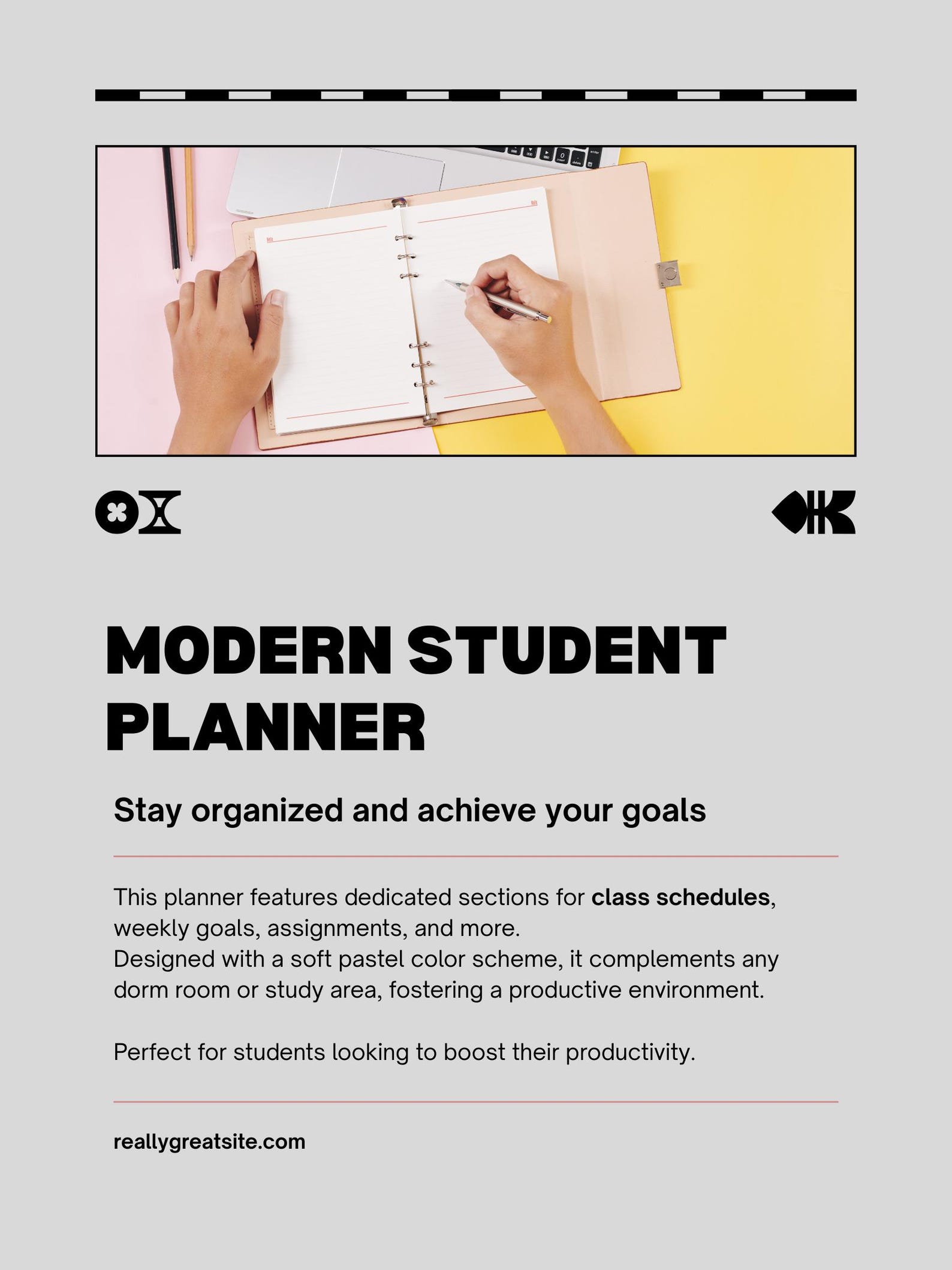 Printable College Student Planner Undated | Academic Planner PDF ...