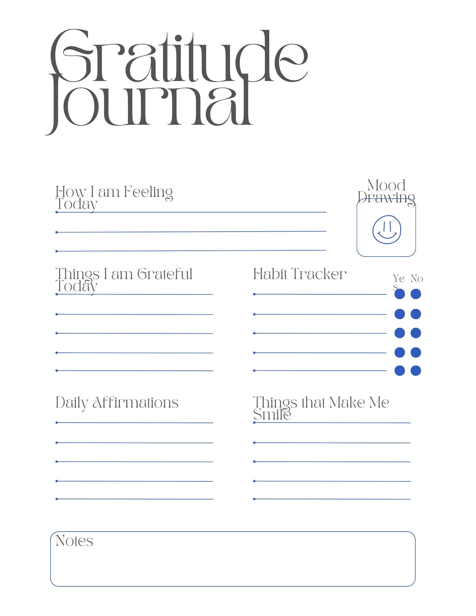 Gratitude Journal RM | Self-care Journal PDF | Daily Reflection ...