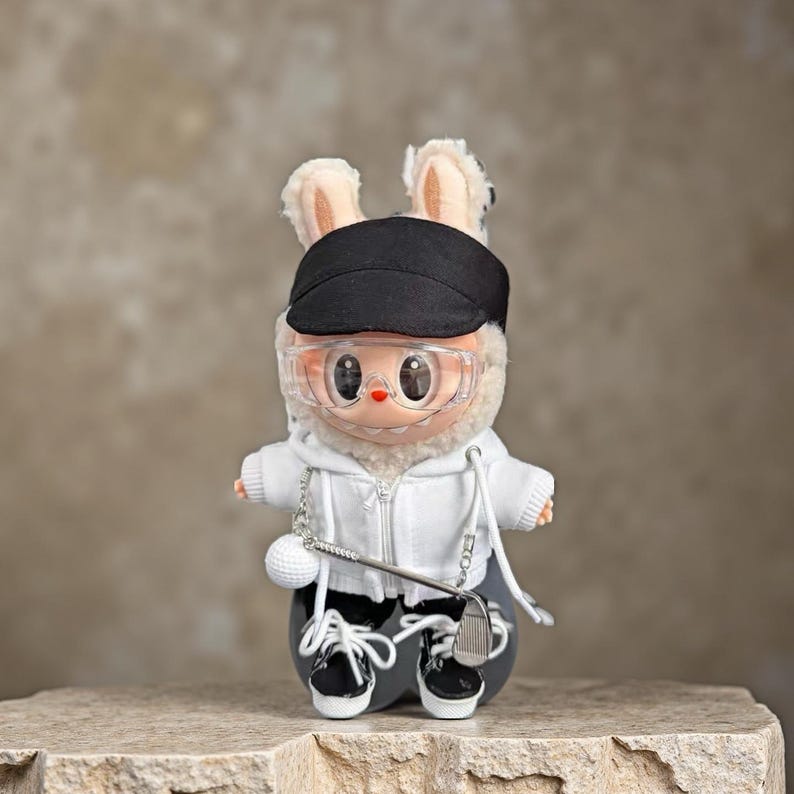 Labubu Golf Outfit Set – Handmade Sportswear Costume for 17cm Labubu ...