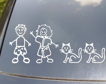 Cat Family Sticker | Etsy