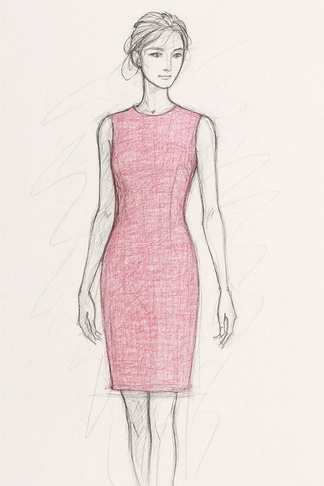 Rose Elite – Fashion Sketch + Printable Pattern (size M) - Etsy