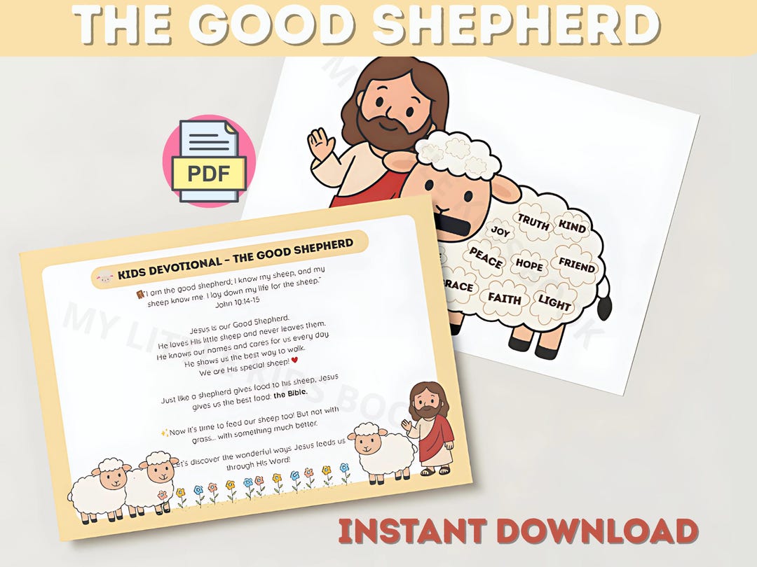 Good Shepherd Activity Sheet: Jesus Story Printable (PDF) - Etsy