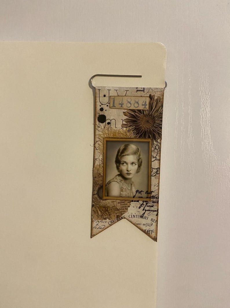 Page Marker Tag With Paperclip -vintage Style Journal Tag - Vintage Tag ...