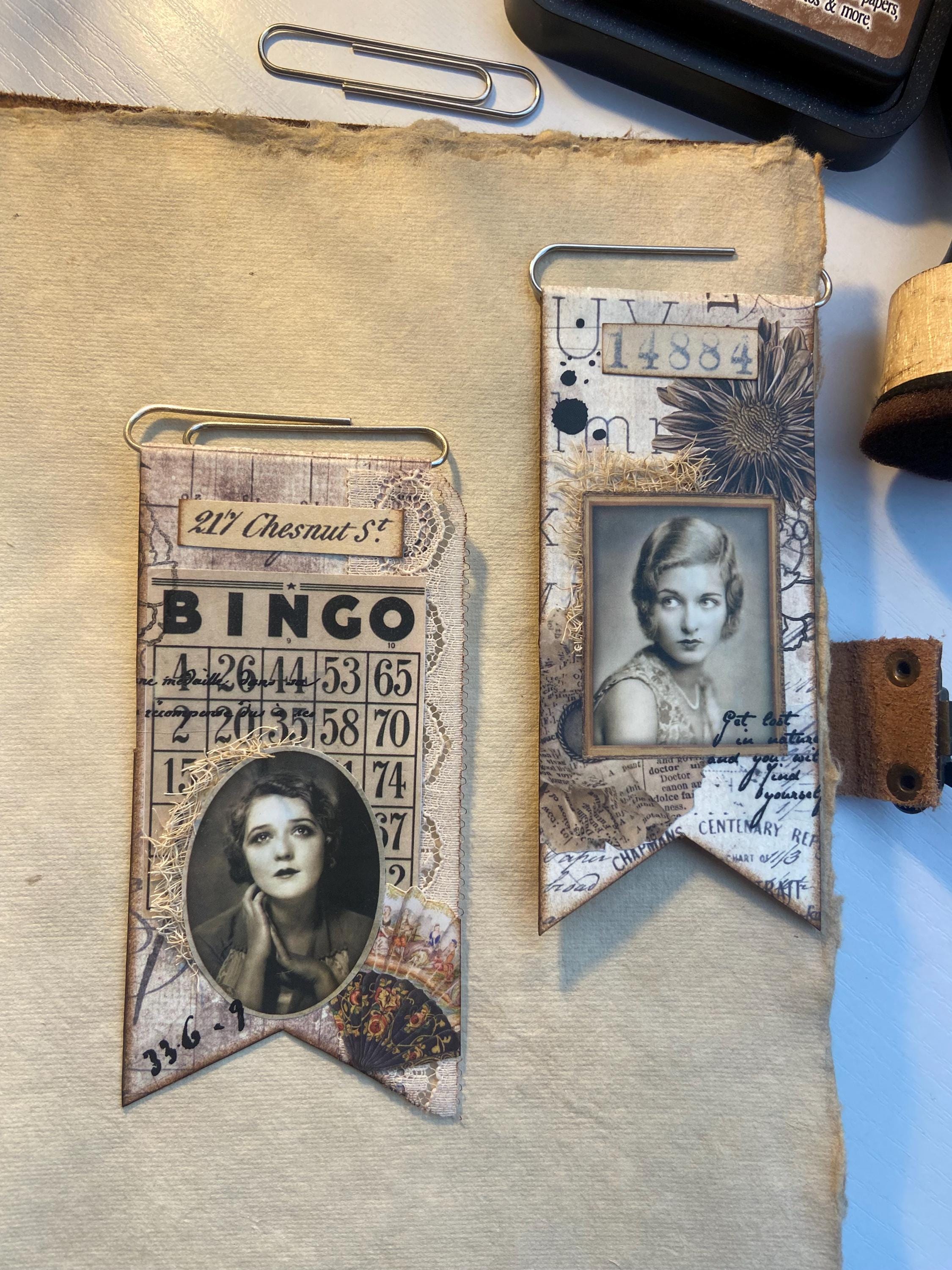 Page Marker Tag With Paperclip -vintage Style Journal Tag - Vintage Tag ...