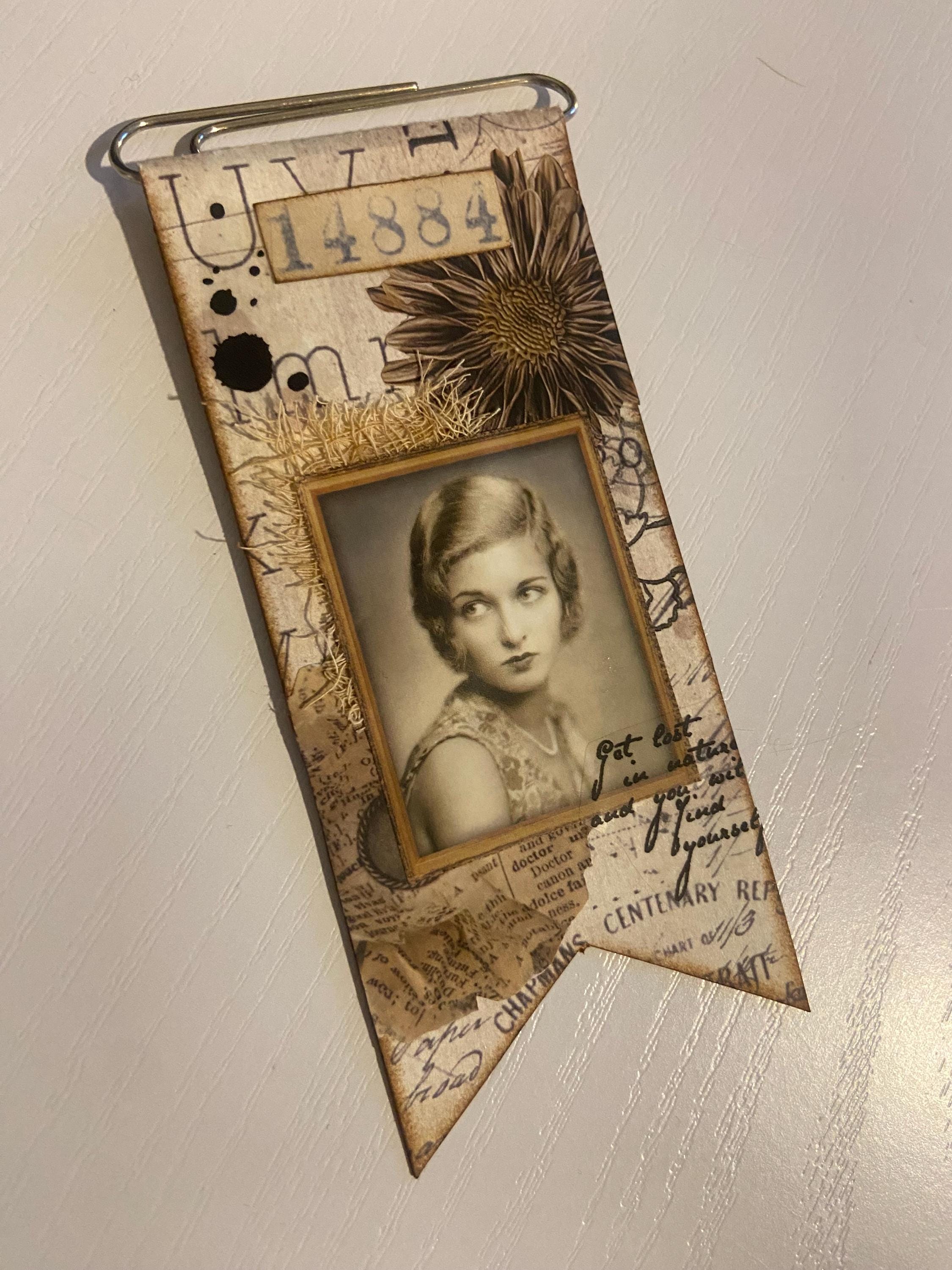 Page Marker Tag With Paperclip -vintage Style Journal Tag - Vintage Tag ...