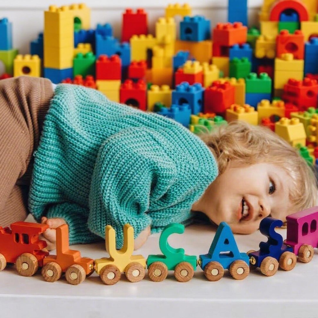 Personalized Wooden Train With Name – Magnetic Baby Toy – Montessori ...