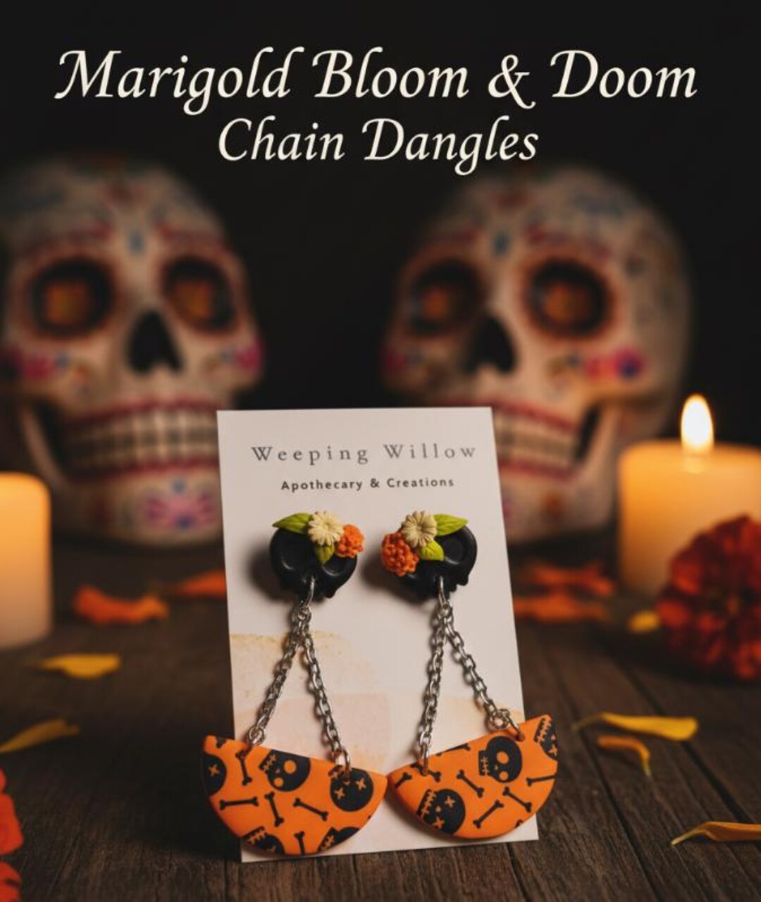 Marigold Bloom & Doom Chain Dangles - Etsy