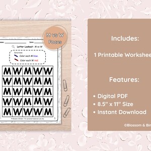 Letter Lookout – Dyslexia-friendly Letter Reversal Practice "m Vs W ...