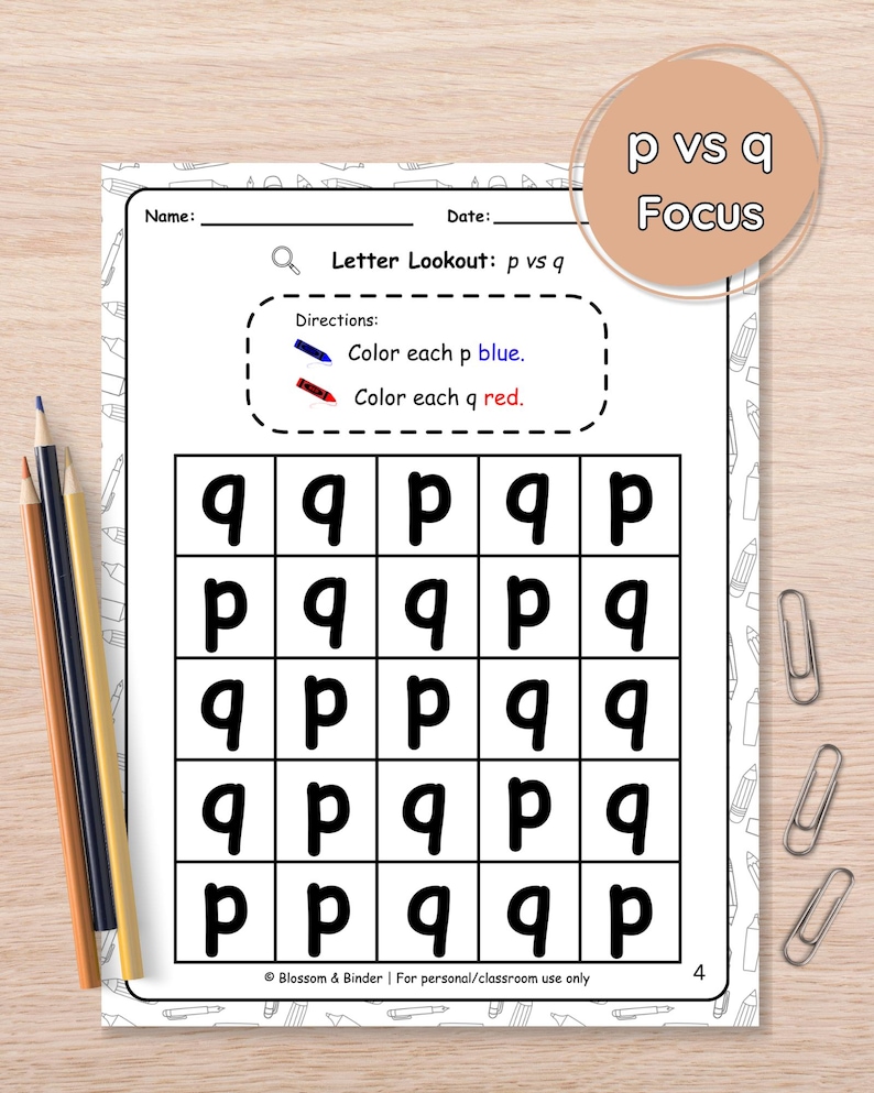 Letter Lookout – Dyslexia-friendly Letter Reversal Practice "p Vs Q ...