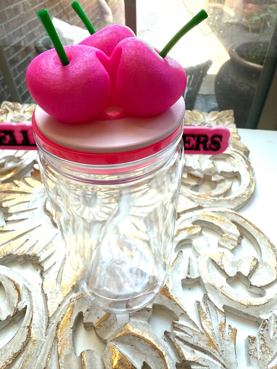 Cherry Lid Topper | Cherry Lid Decor| 3D Cherry Lid Topper |16oz Cherry ...
