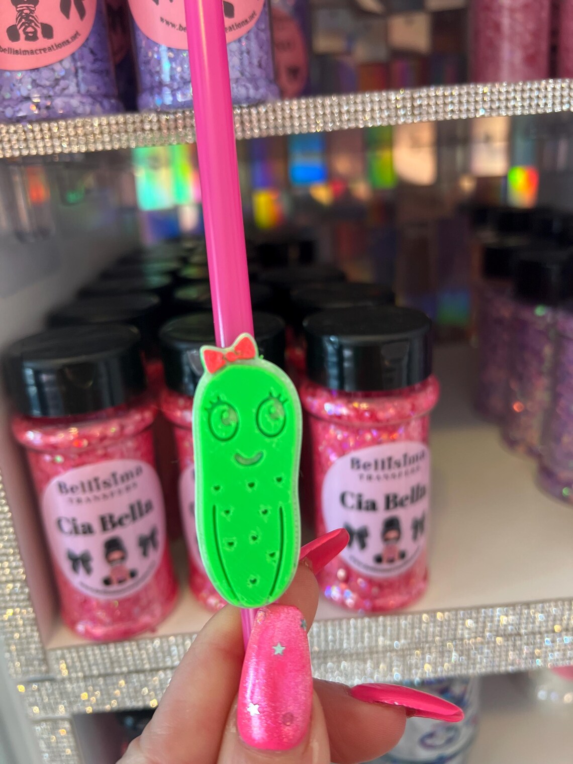 Coquette Pickle 3D Printed Straw Topper, Fits 16 Oz Standard Straw and ...