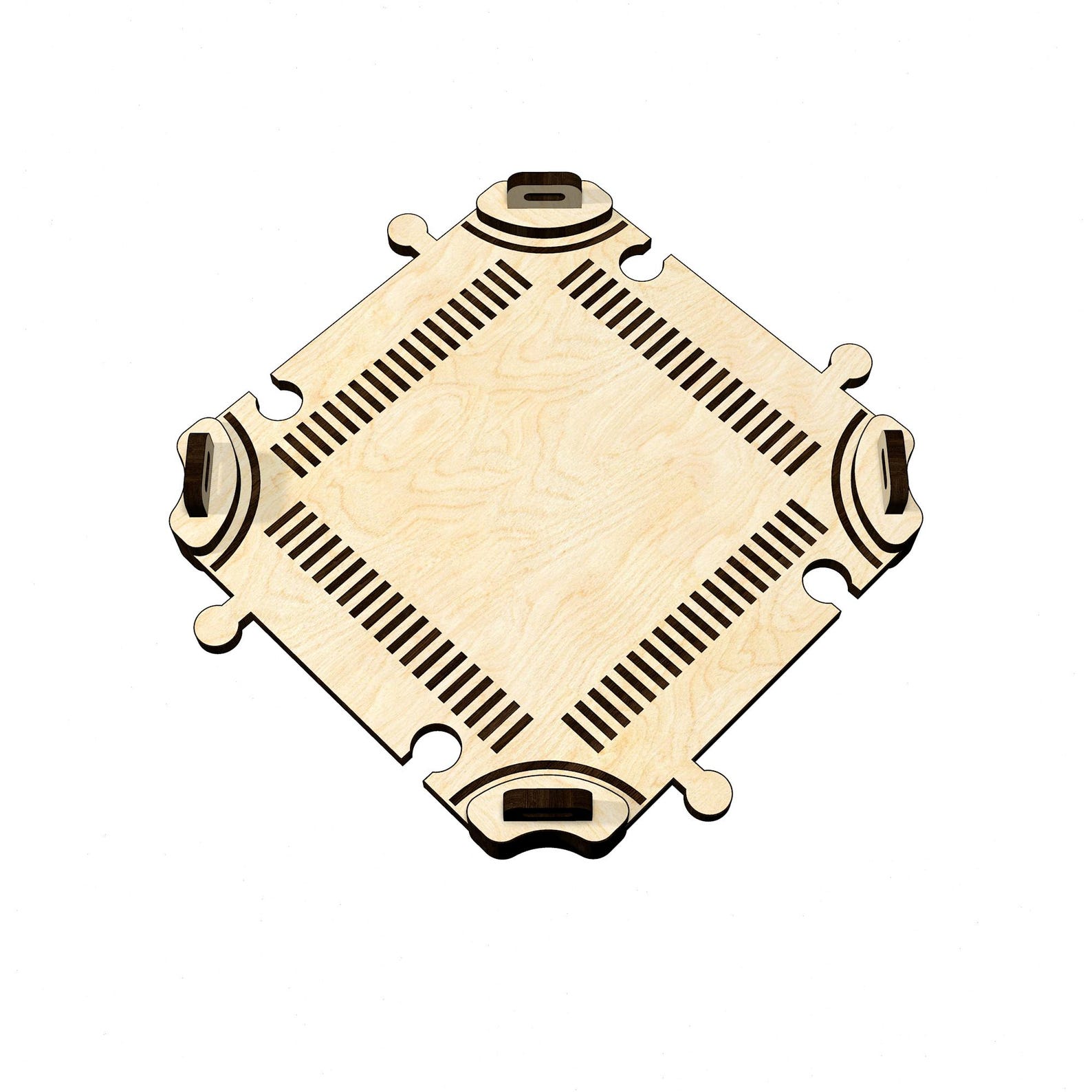 Wooden Auto Track System Vector File for Laser Cutting – 3mm and 4mm ...