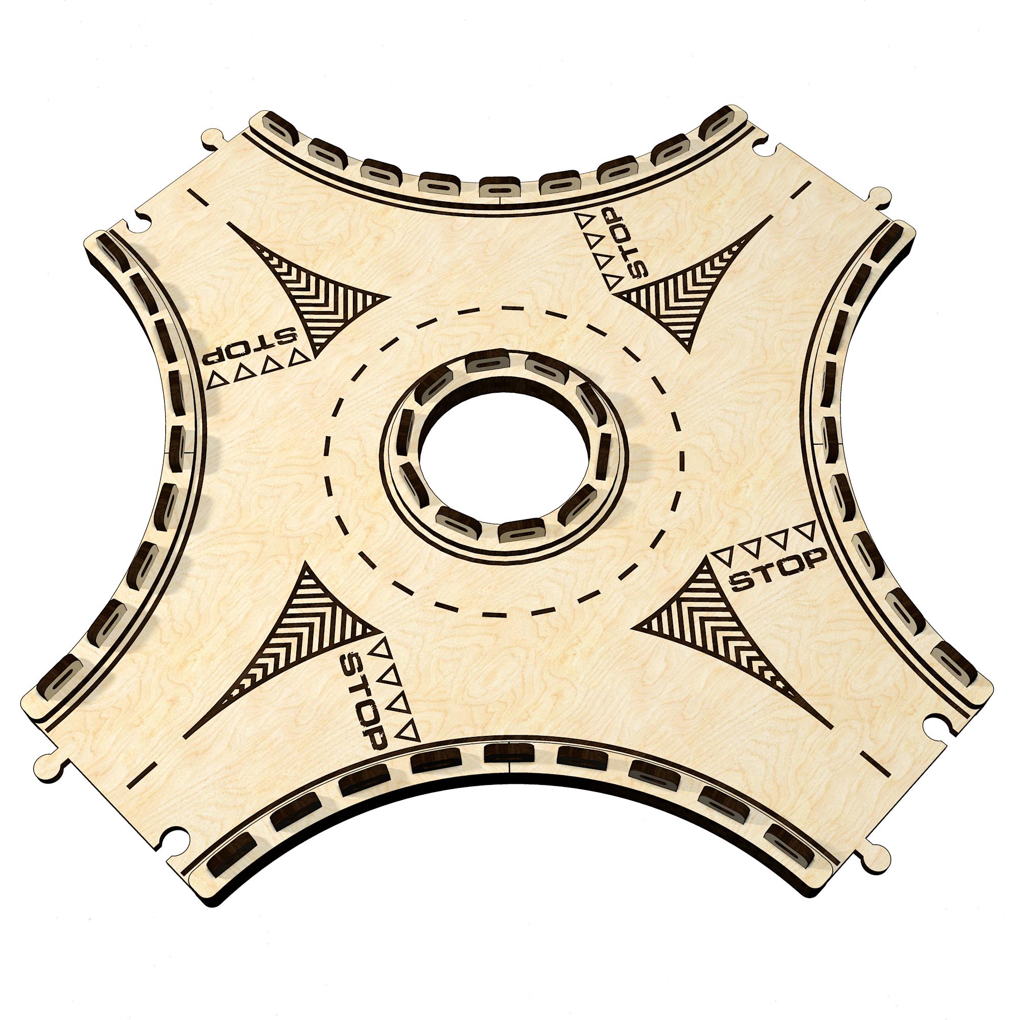 Wooden Auto Track System Vector File for Laser Cutting – 3mm and 4mm ...