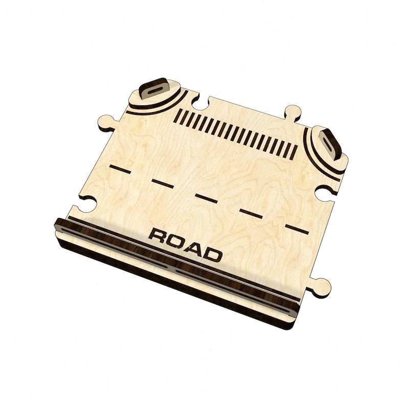 Wooden Auto Track System Vector File for Laser Cutting – 3mm and 4mm ...