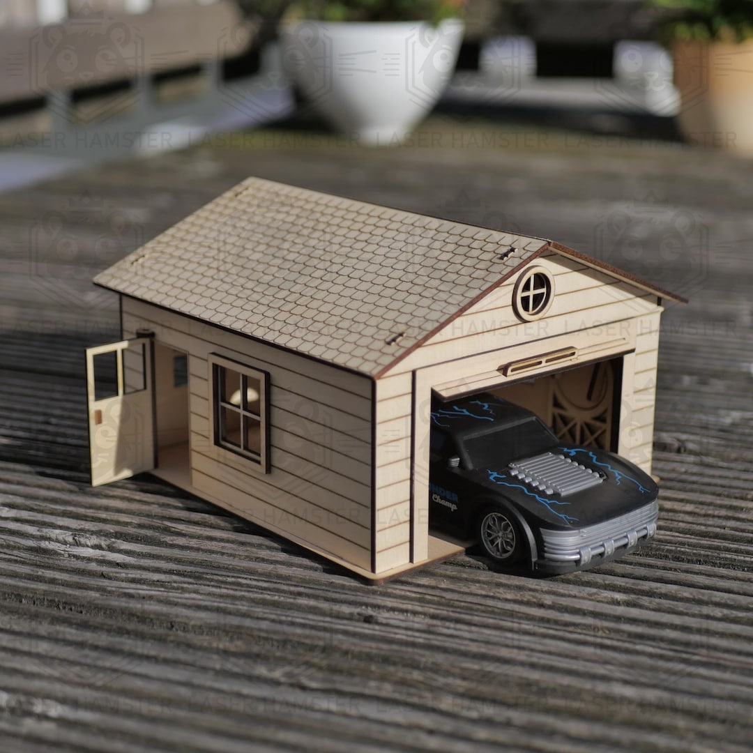 Laser Cut Garage Model – Roll-up Door, SVG DXF PDF (digital Download ...