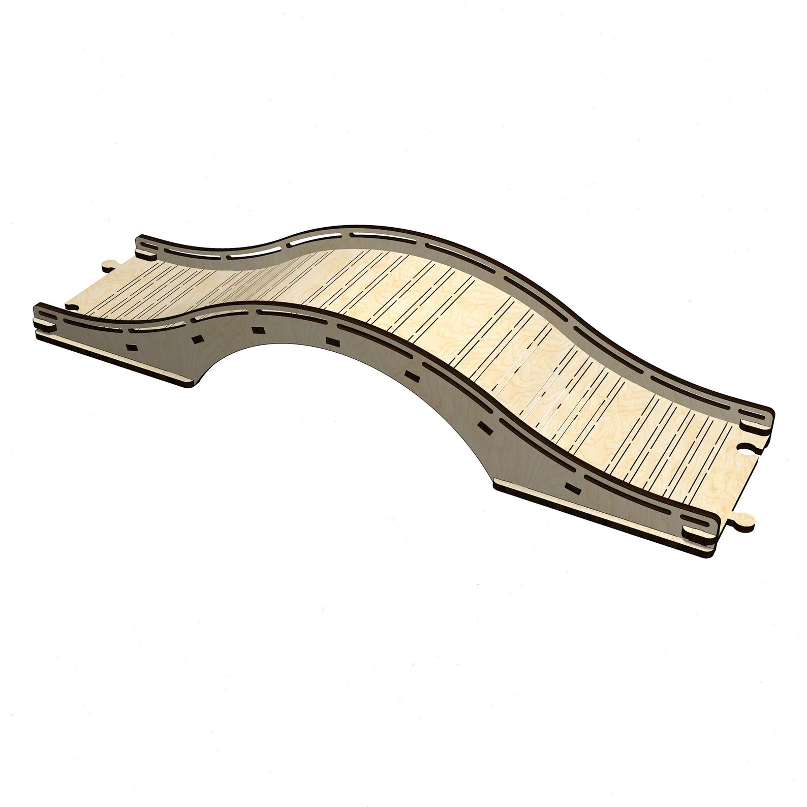 Wooden Auto Track System Vector File for Laser Cutting – 3mm and 4mm ...