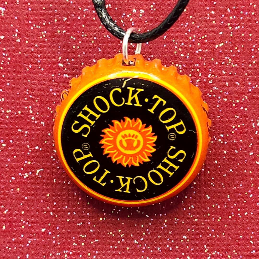 Shock Top Beer Bottle Cap Necklace or Keychain - Etsy