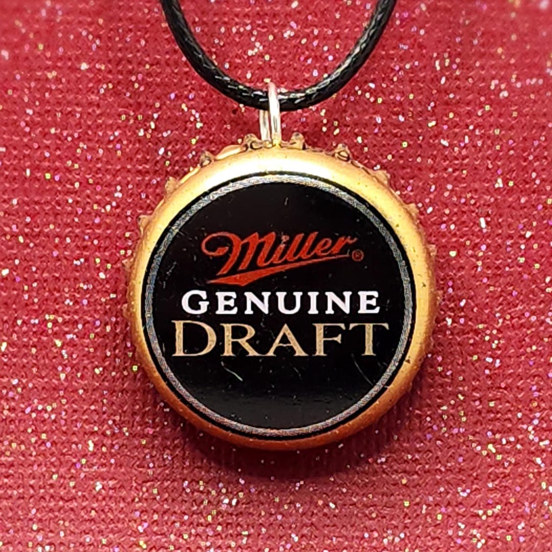 Miller Genuine Draft MGD Beer Bottle Cap Necklace or Keychain - Etsy