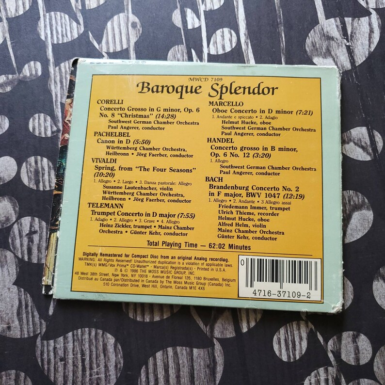 Baroque Splendor CD - Etsy