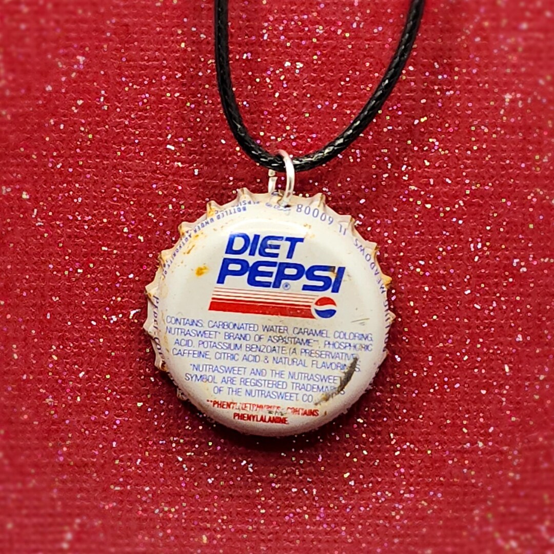 Diet Pepsi Bottle Cap Necklace or Keychain - Etsy