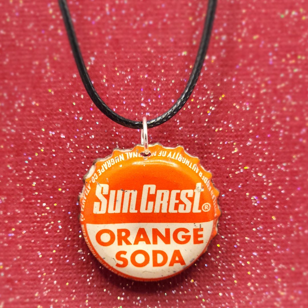 Vintage Suncrest Orange Soda Bottle Cap Necklace or Keychain - Etsy